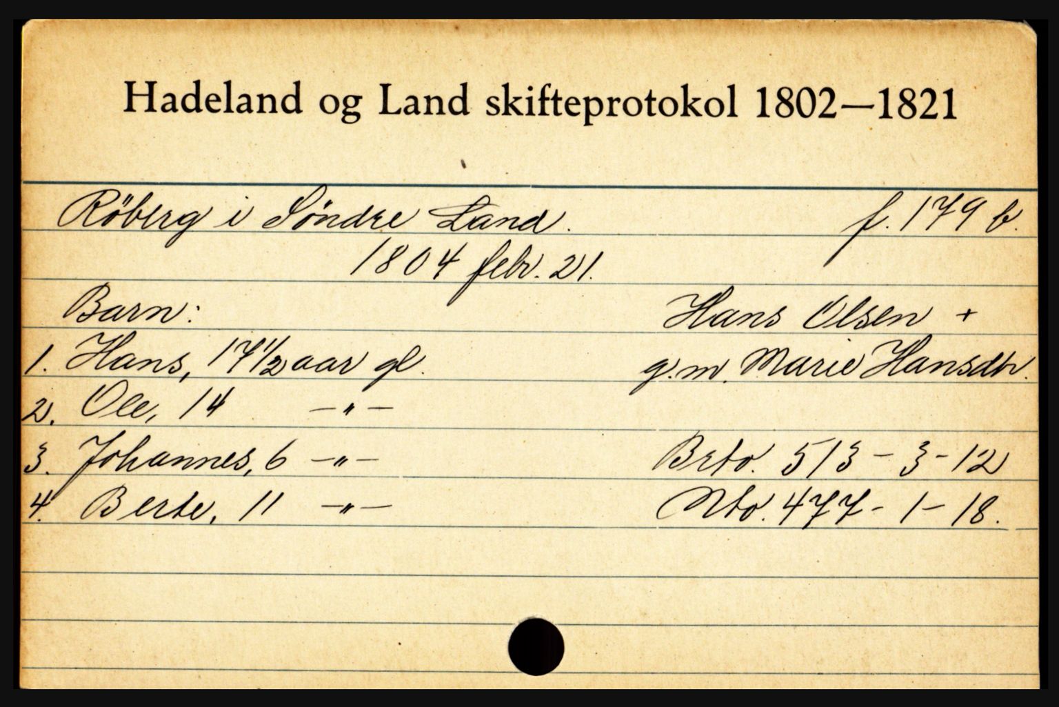 Skiftemateriale: Hadeland og Land tingrett, AV/SAH-TING-010/J, 1659 ...